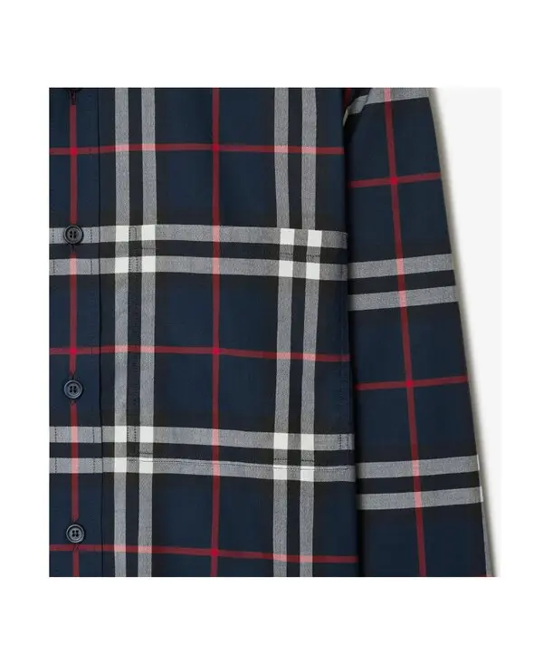 Burberry Check-pattern Long Sleeved Shirt