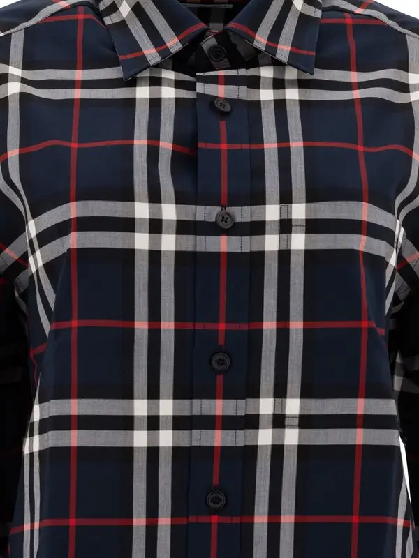 Burberry Check-pattern Long Sleeved Shirt