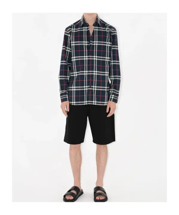 Burberry Check-pattern Long Sleeved Shirt