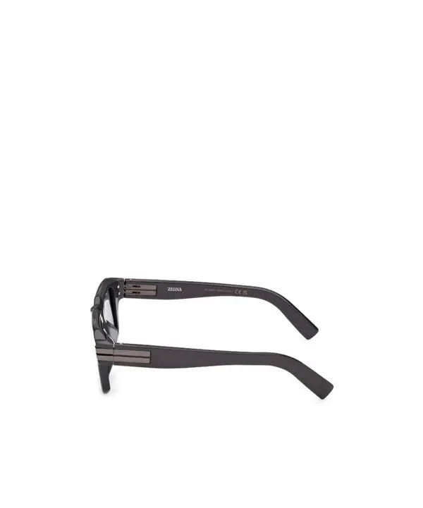 Zegna Rectangular Frame Sunglasses - Bright Gray