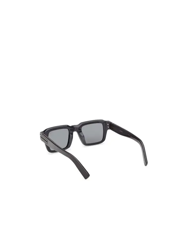 Zegna Rectangular Frame Sunglasses - Bright Gray