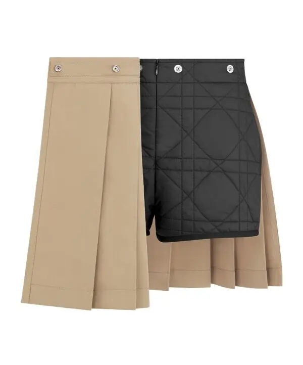 Dior Pleated Wrap Mini Skirt With Zipper Closure