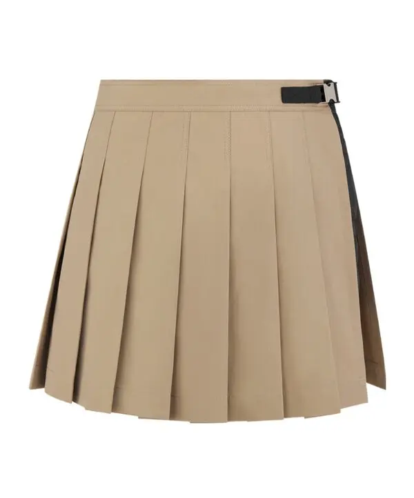 Dior Christian Pleated Wrap Mini Skirt - Beige