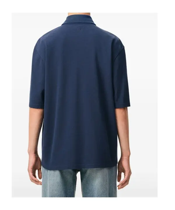 Ami Textured Logo Regular Fit Polo Shirt