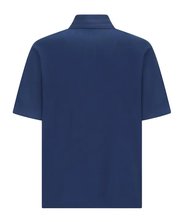 AMI Paris De Coeur Short-sleeved Polo Shirt - Blue