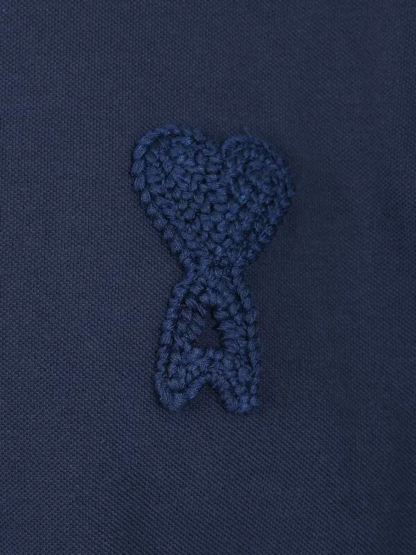 AMI Paris De Coeur Short-sleeved Polo Shirt - Blue