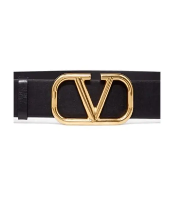 Valentino Garavani Logo Belt - Black