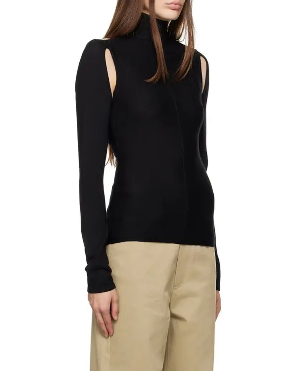 Khaite Cut-out Detailed Turtleneck Top