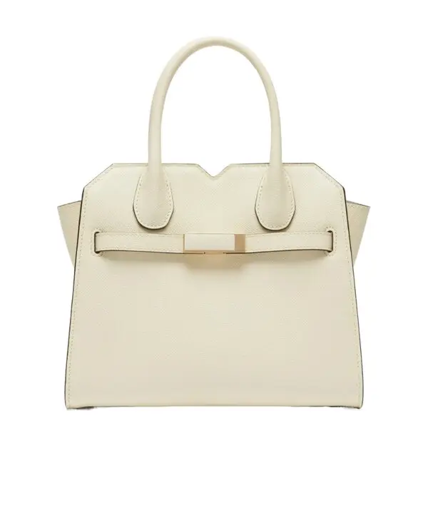 VALEXTRA Milano Mini Top Handle Bag - Nude