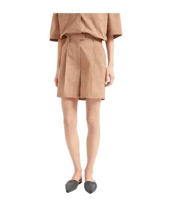 Brunello Cucinelli Cotton-blend Shorts - Nude
