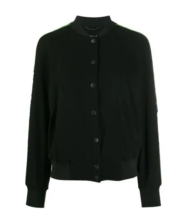 Kenzo Tiger Sea Lily Embroidered Bomber Jacket - Black