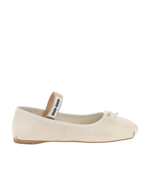 Miu Miu Logo Ballet Flats