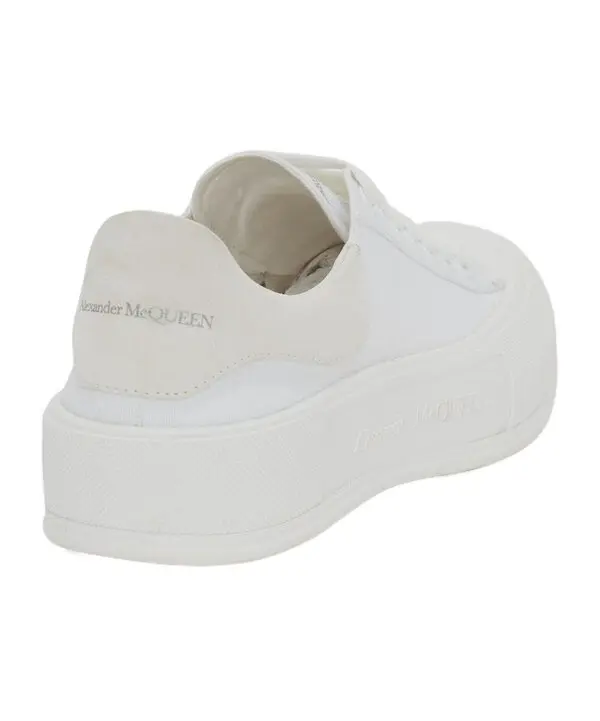Alexander McQueen Deck Plimsoll Lace-up Sneakers - White