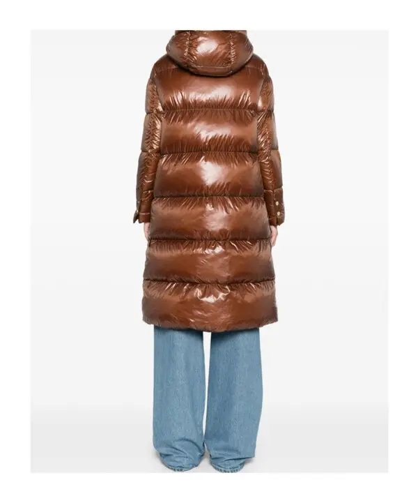 Herno Hooded Zip Coat - Brown