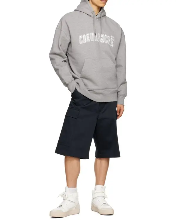AMI Paris Coeur Sacre Embroidered Drawstring Hoodie
