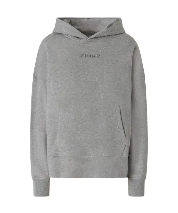 Pinko Logo Embroidered Long-sleeved Hoodie