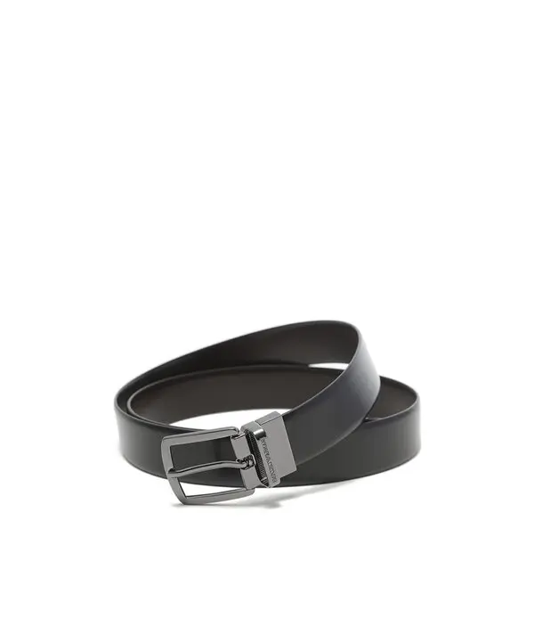 Emporio Armani Engraved Logo Leather Belt