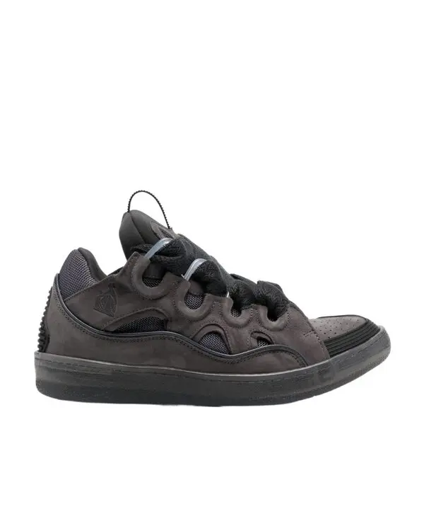 LANVIN Curb Lace-up Sneakers - Black