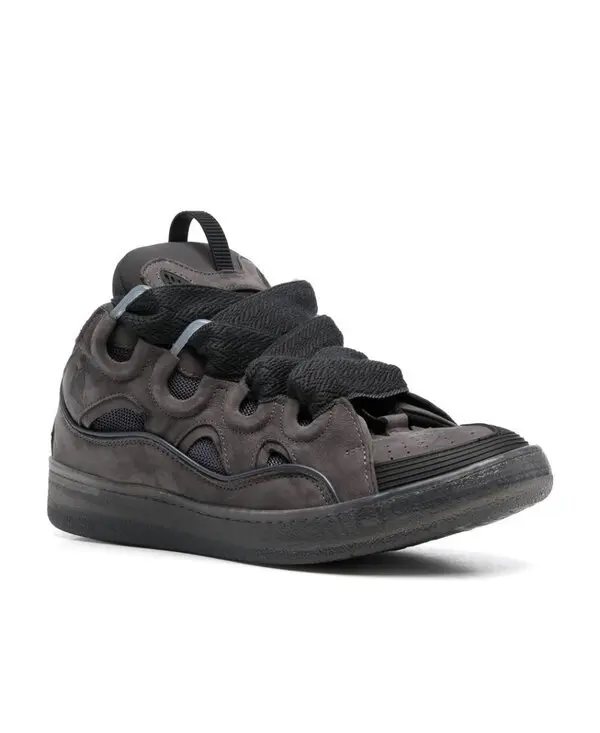 LANVIN Curb Lace-up Sneakers - Black