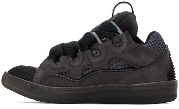 LANVIN Curb Lace-up Sneakers - Black