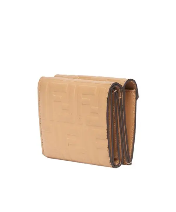 Fendi Ff Diamonds Tri-fold Wallet - Brown
