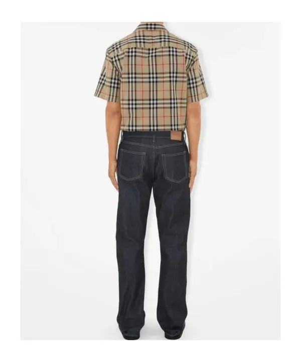 Burberry Checked Short-sleeved Shirt - Archives Beige