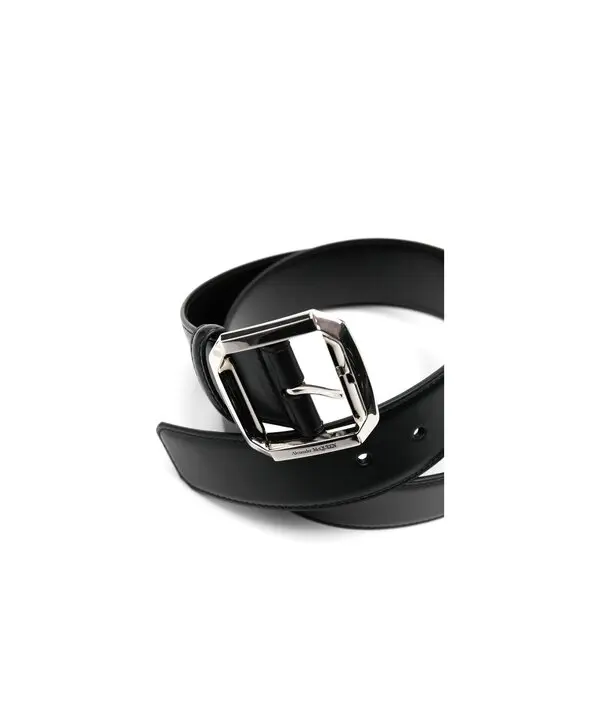 Alexander McQueen Logo-engraved Buckle Belt