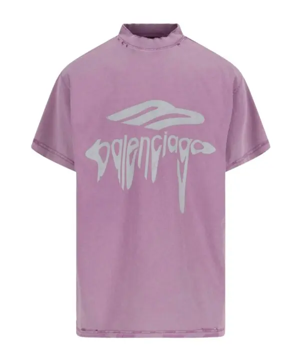 Balenciaga Oversized Logo T-shirt - Pink