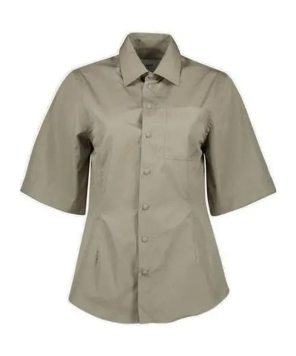 Ami Mustard Short Sleeve Shirt - Nude