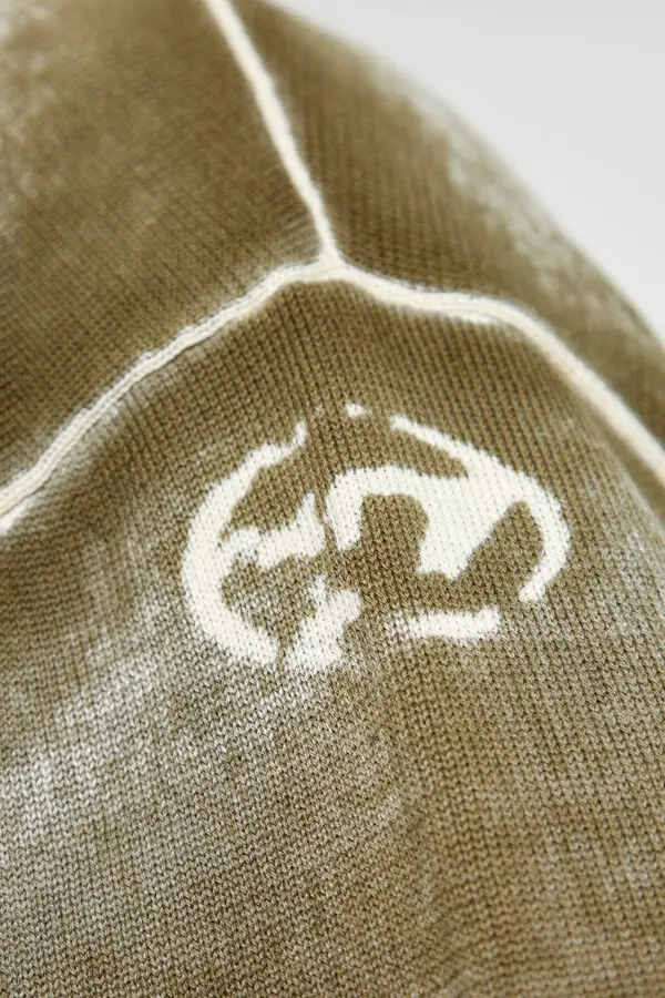 DIESEL® V-neck Cardigan With Logo Print