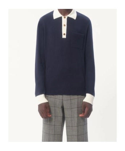 Valentino Garavani Button Detailed Long-sleeved Polo Shirt
