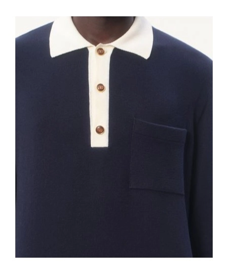 Valentino Garavani Button Detailed Long-sleeved Polo Shirt