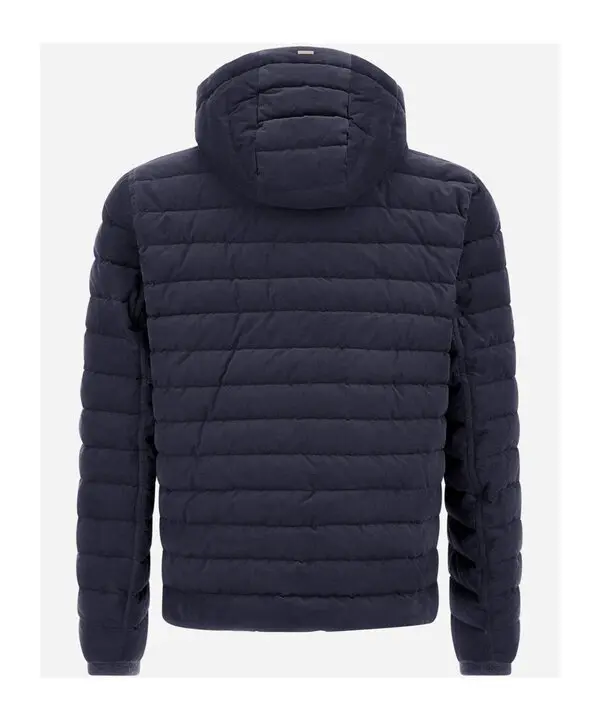 Herno Quilted High Neck Zip-up Jacket With Detachable Hood
