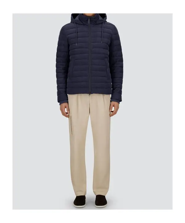 Herno Quilted High Neck Zip-up Jacket With Detachable Hood