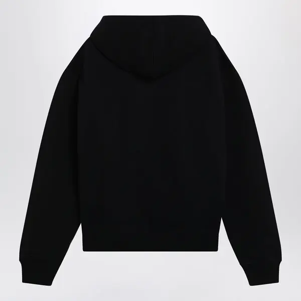 AMI Paris Zip-up Hoodie With De Coeur Embroidery - No