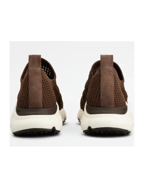TOD'S Kate Slip-on Sneakers With Fabric-covered Chain Detail - Brown