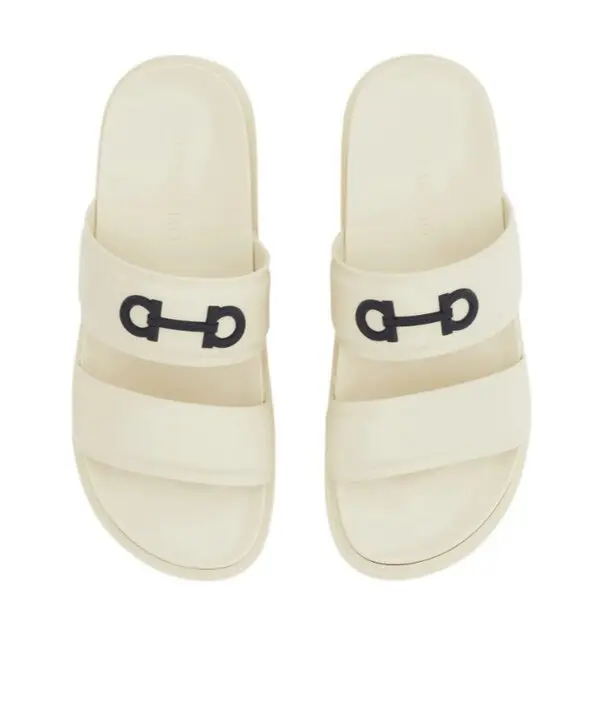 FERRAGAMO Gancini Horsebit Calfskin Slides