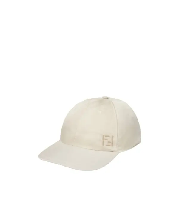 Fendi Ff Logo Baseball Cap - Ivory