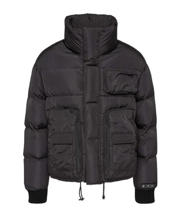 Dsquared2 High-neck Quilted Puffer Jacket With Zippered Details