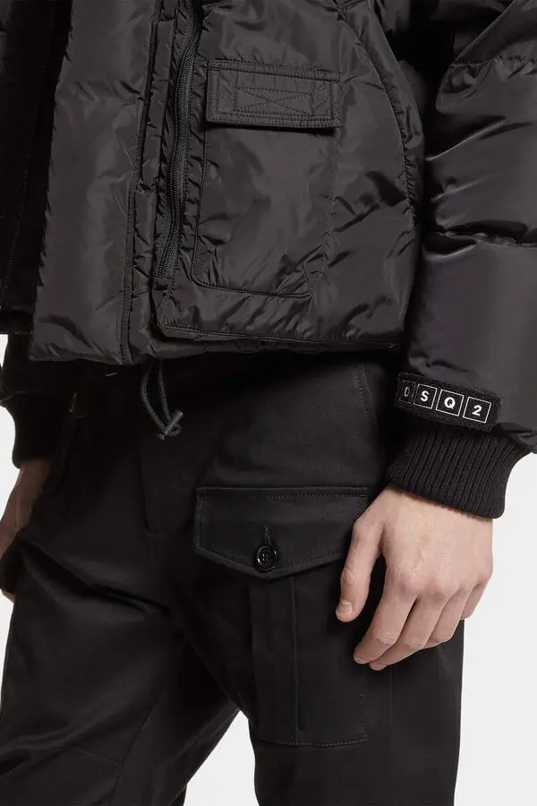 Dsquared2 High-neck Quilted Puffer Jacket With Zippered Details