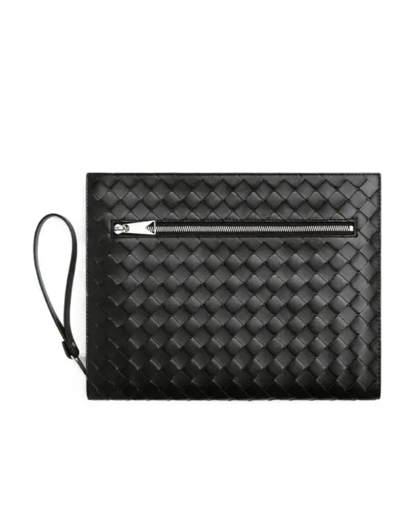 Bottega Veneta Classic Intrecciato Medium Document Case - Black