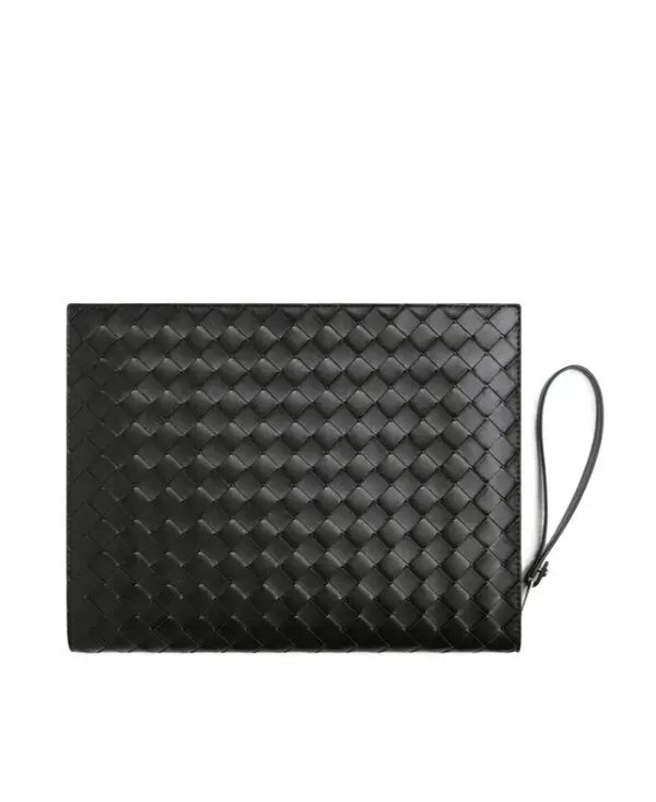 Bottega Veneta Classic Intrecciato Medium Document Case - Black