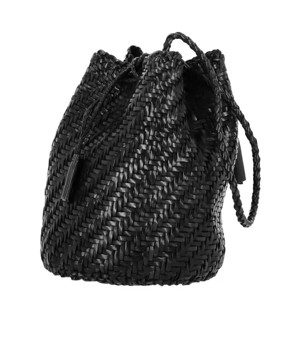 Dragon Diffusion Pompom Double Jump Bucket Bag - Black