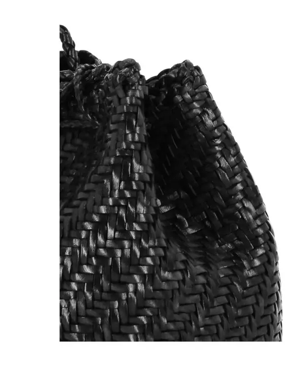 Dragon Diffusion Pompom Double Jump Bucket Bag - Black