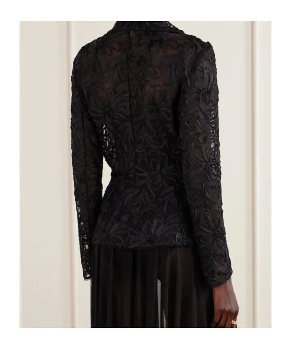 Norma Kamali Long-sleeved Embroidered Blazer