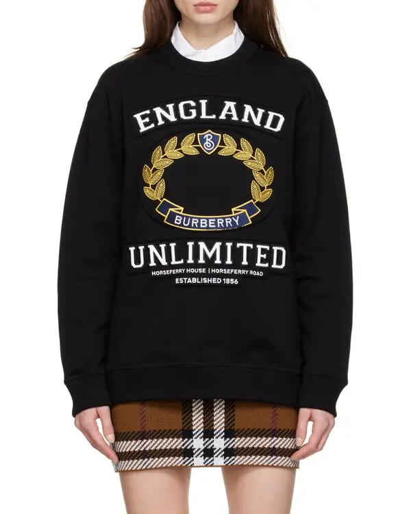 Burberry Logo Embroidered Crewneck Sweatshirt