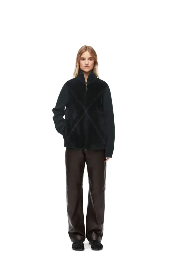 Loewe Shearling And Wool Zip-up Jacket