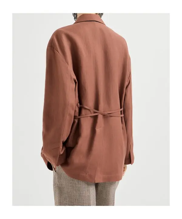 Brunello Cucinelli Tied-waist Buttoned Jacket