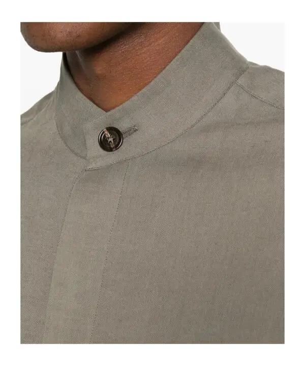 Zegna Stand Collar Flap Pocket Shirt Jacket