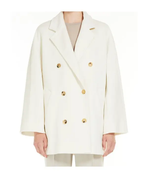Max Mara Rebus Double-breasted Coat - White